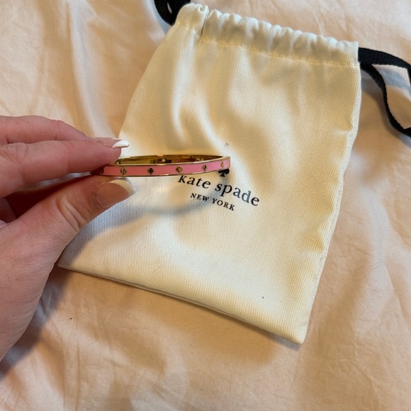 kate spade | Jewelry | Kate Spade Pink And Gold Studded Bracelet | Poshmark